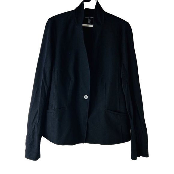 Eileen Fisher | Jackets & Coats | Eileen Fisher Black Slinky Blazer ...